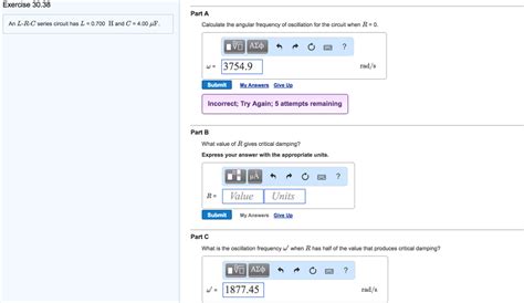 Solved An L R C Series Circuit Has L H And C Chegg