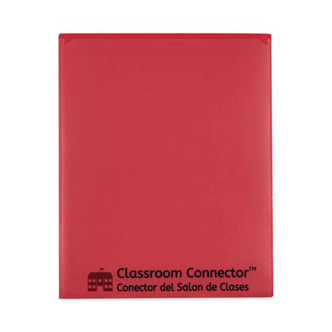 C Line Classroom Connector Folders 11 X 85 Red 25box
