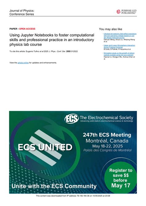 Pdf Using Jupyter Notebooks To Foster Computational Skills And