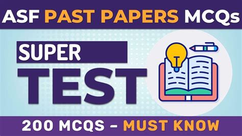 Asf Written Test Preparation 2023 Asf Past Papers Mcqs Job Test Preparation Youtube