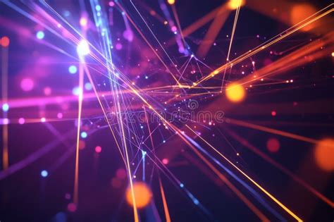 Abstract Digital Network Visualization Stock Illustration