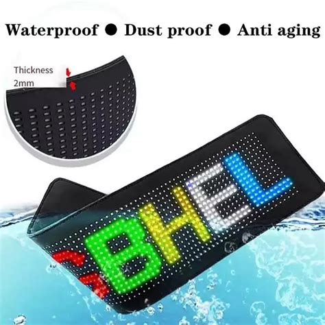 앱 프로그래밍 가능 자동차 Led 라이트 패널 디지털 광고 유연한 Led 자동차 디스플레이 보드 스크롤 브라이트 사인 무선 스마트 Led 조명