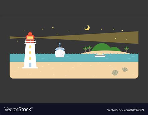 Info Graphic And Elements Lighthouse Royalty Free Vector