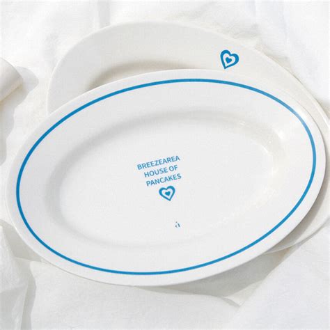 Tba 세라믹 그릇 오발접시 심플라인 블루 003 감도 깊은 취향 셀렉트샵 29cm