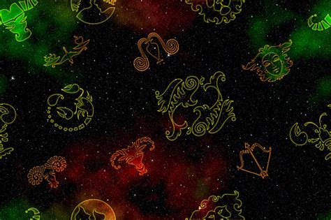 매끄러운 패턴 조디악 표지판이있는 외부 공간 점성술 기호입니다 0명에 대한 스톡 사진 및 기타 이미지 0명