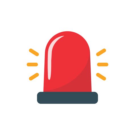 Emergency Siren Icon Hazard Warning Light Ambulance Route Alarm
