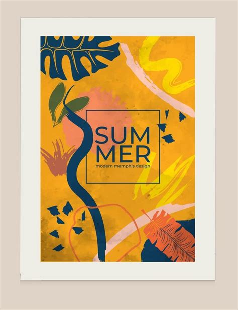 Modern Abstract Memphis Summer Design Vector Illustration Suitable For