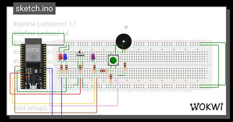 Buzzer E Botao Marlon Wokwi ESP32 STM32 Arduino Simulator