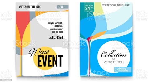 칵테일 파티 와인 축제 이벤트 또는 메뉴에 대 한 서식 파일 A4 크기를 다룹니다 포스터 팜플렛 배너 전단지 디자인 레이아웃의 벡터 템플릿 흰색 절연 추상적인 그래픽 포스터