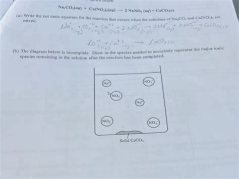 Na2 Co3 Aqcano3 2 Aq→2nano3 Aqcaco3 Sa Write The Net Ionic