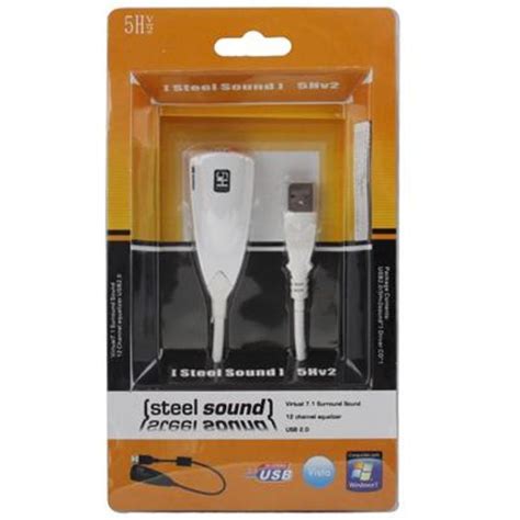 Steel 5HV2 USB 7 1 Channel Sound Adapter External Sound Card White Wholesale Bulk Deals