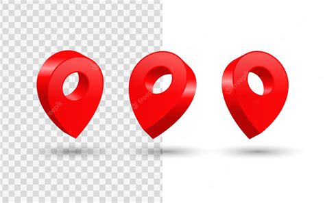 premium vector 3d location map pointer icon isometric red gps place