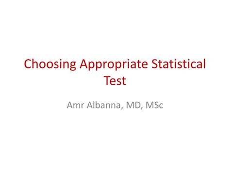 Choosing Appropriate Statistical Test Rss6 2104 Pdf