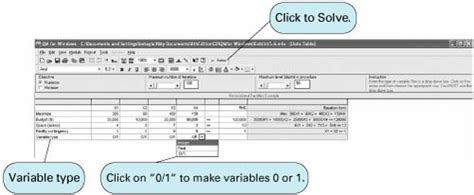 Computer Solution Of Integer Programming Problems With Excel And Qm For