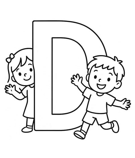 Planse De Colorat Cu Litera D Desene De Colorat