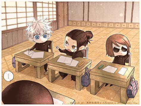 Gojou Satoru Getou Suguru Ieiri Shoko And Yaga Masamichi Jujutsu Kaisen Drawn By Mar March