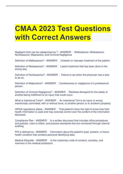 Cmaa 2023 Test Questions With Correct Answers Cmaa Stuvia Us