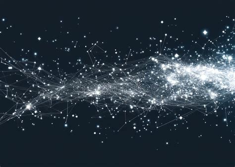 Abstract Network Connection Digital Data Flow Background Image Stock Illustration Illustration