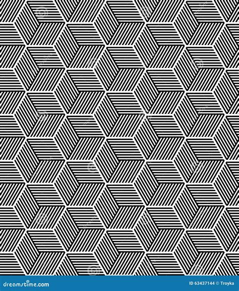 Seamless Op Art Pattern Geometric Texture Stock Vector Illustration