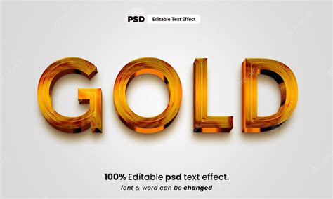 Premium Psd Gold 3d Editable Premium Text Effect