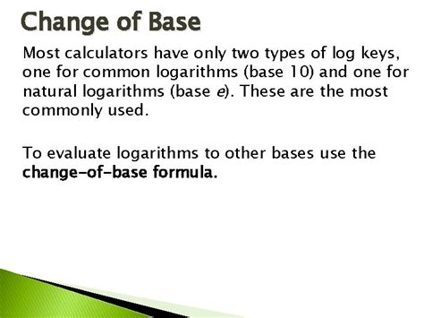 Properties Of Logarithms Skill Objectives Rewrite Logarithms