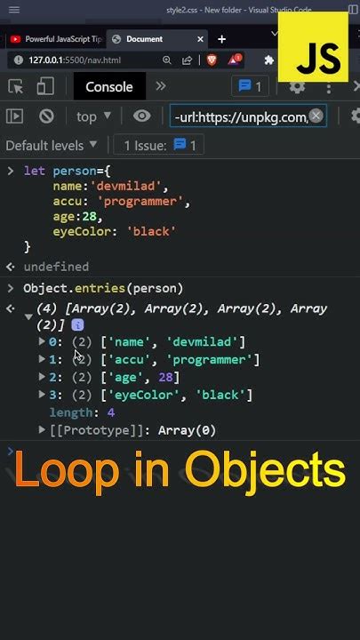 Shorts حلقه در آبجکت های جاوا اسکریپت Css Html Javascript Webdesign Php Youtube