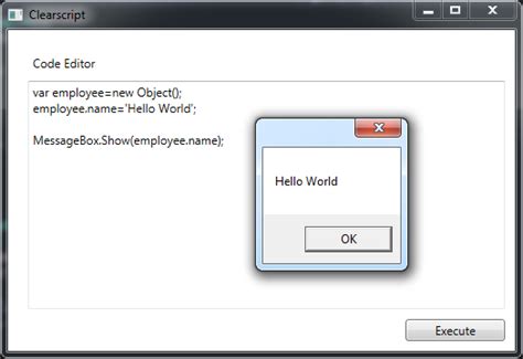 Scripting Net Applications Using Clearscript