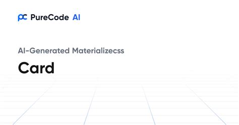 build great materializecss card components faster using ai tools
