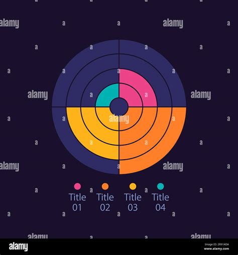 Concentric Circle Infographic Diagram Design Template For Dark Theme Stock Vector Image And Art