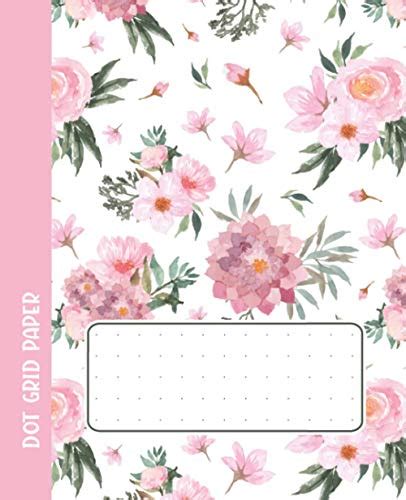 Dot Gird Paper Flowers Dot Graph Paper Composition Gift Work Book Planner Writing Journal With