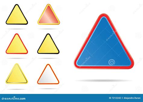 Triangle Road Signs Stock Vector Illustration Of Safety 7212242