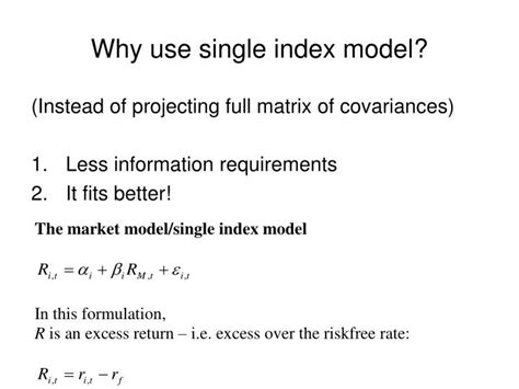 Ppt Why Use Single Index Model Powerpoint Presentation Free Download Id5197379