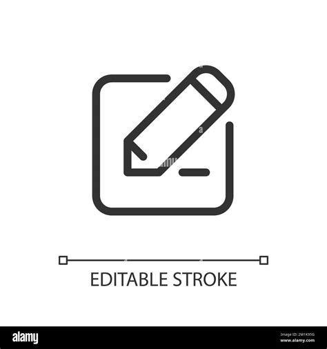 Edit Text Pixel Perfect Linear Ui Icon Stock Vector Image And Art Alamy