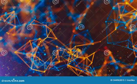 Big Data Visualization Grid Data Driven Technology Futuristic Digital Background Social Network