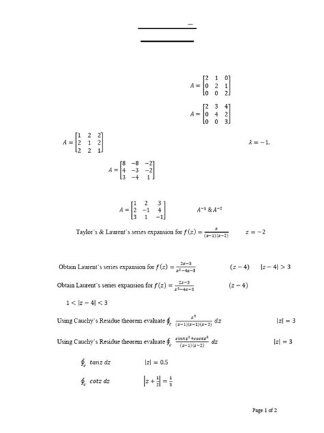 Em Iv Assignment 1 On Module 123 Pdf Eigenvalues And Eigenvectors Matrix Mathematics