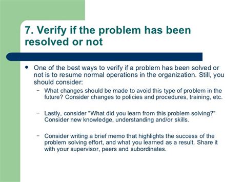 Guidelines To Problem Solving And Decision Making