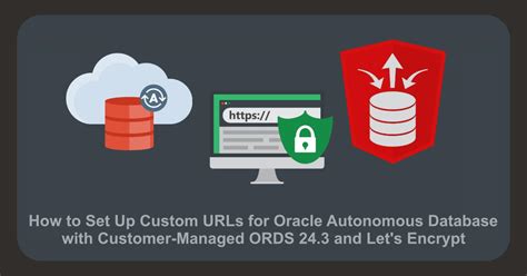 How To Set Up Custom Urls For Oracle Autonomous Database With Customer Managed Ords 243 And Let