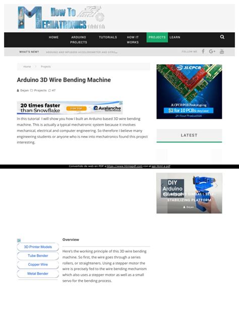 Arduino 3d Wire Bending Machine Pdf Pdf Printed Circuit Board Screw