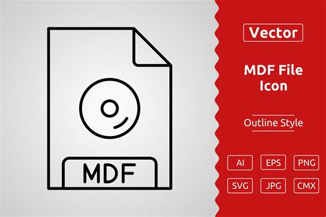 MDF File Format Icon Graphic By Muhammad Atiq Creative Fabrica