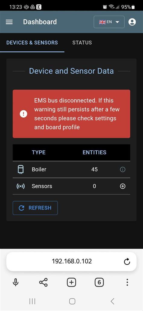 Ems Bus Disconnected When Thermostat Is Off · Issue 812 · Emsespems
