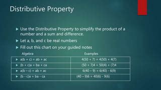 Distributive Property PPTX
