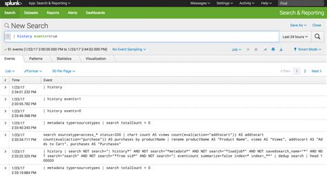 History Splunk Documentation