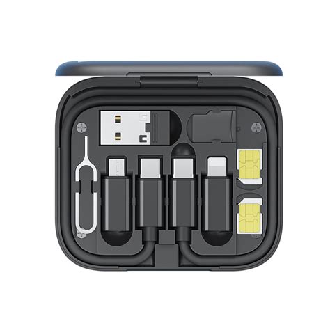 Rock Multifunctional W Charging Cable Set Storage Box Leather Version Black Gadgetz Com Bd