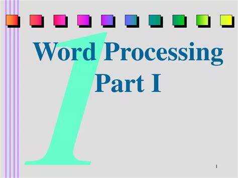 Ppt Word Processing Part I Powerpoint Presentation Free Download