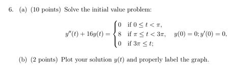 solved 6 a 10 points solve the initial value problem