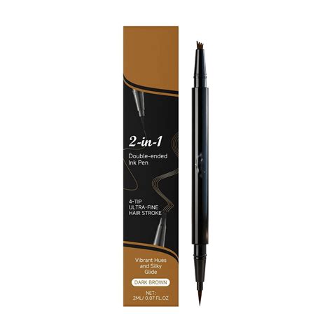 Kokovifyves 2 In 1 Waterproof Eyebrow Pen With Four Fork Pen Head And