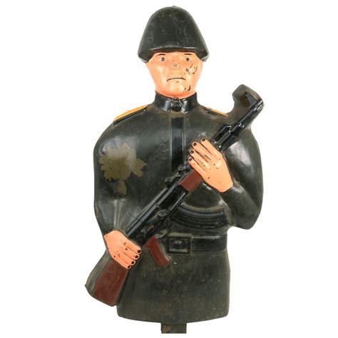 Original Cold War Era East German Plastic “ivan” Style 3d Rifle Target International Military