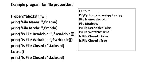 Python File Functions Ppt