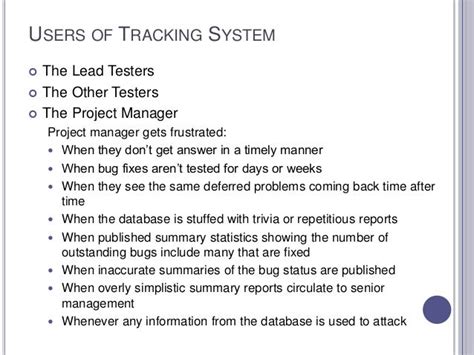 The Problem Tracking System