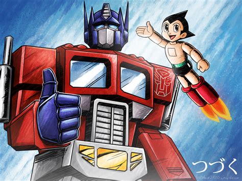 Optimus Prime And Astro Boy Postcard Memory By Ninjatron On Newgrounds